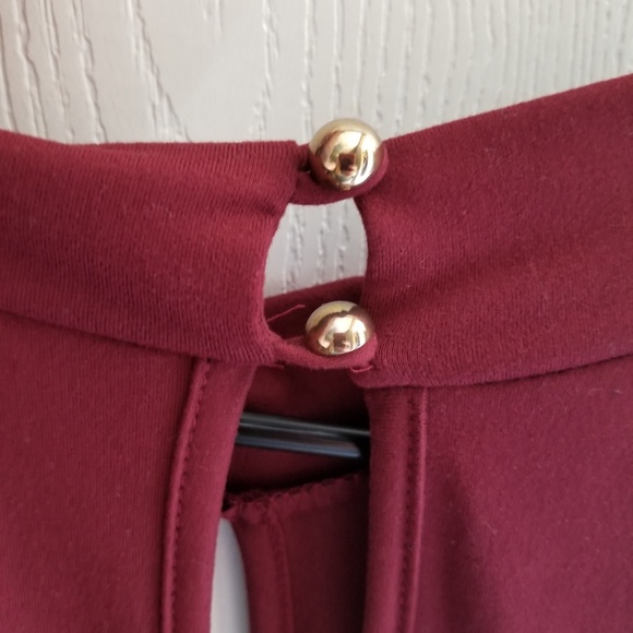 zauch me | Tops | Cold Shoulder Burgundy Tunic | Poshmark